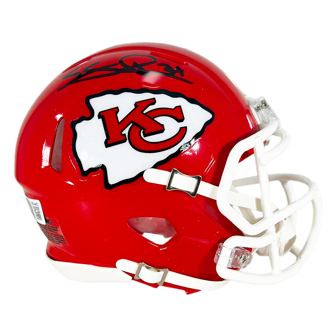Samaje Perine Signed Kansas City Chiefs Speed Mini Football Helmet (Be ...