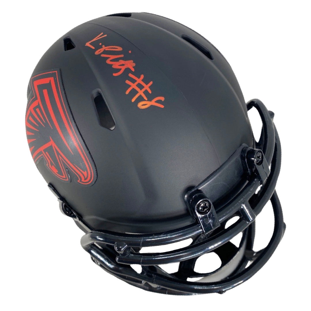 Kyle Pitts Signed Atlanta Falcons Eclipse Speed Mini Football Helmet ...