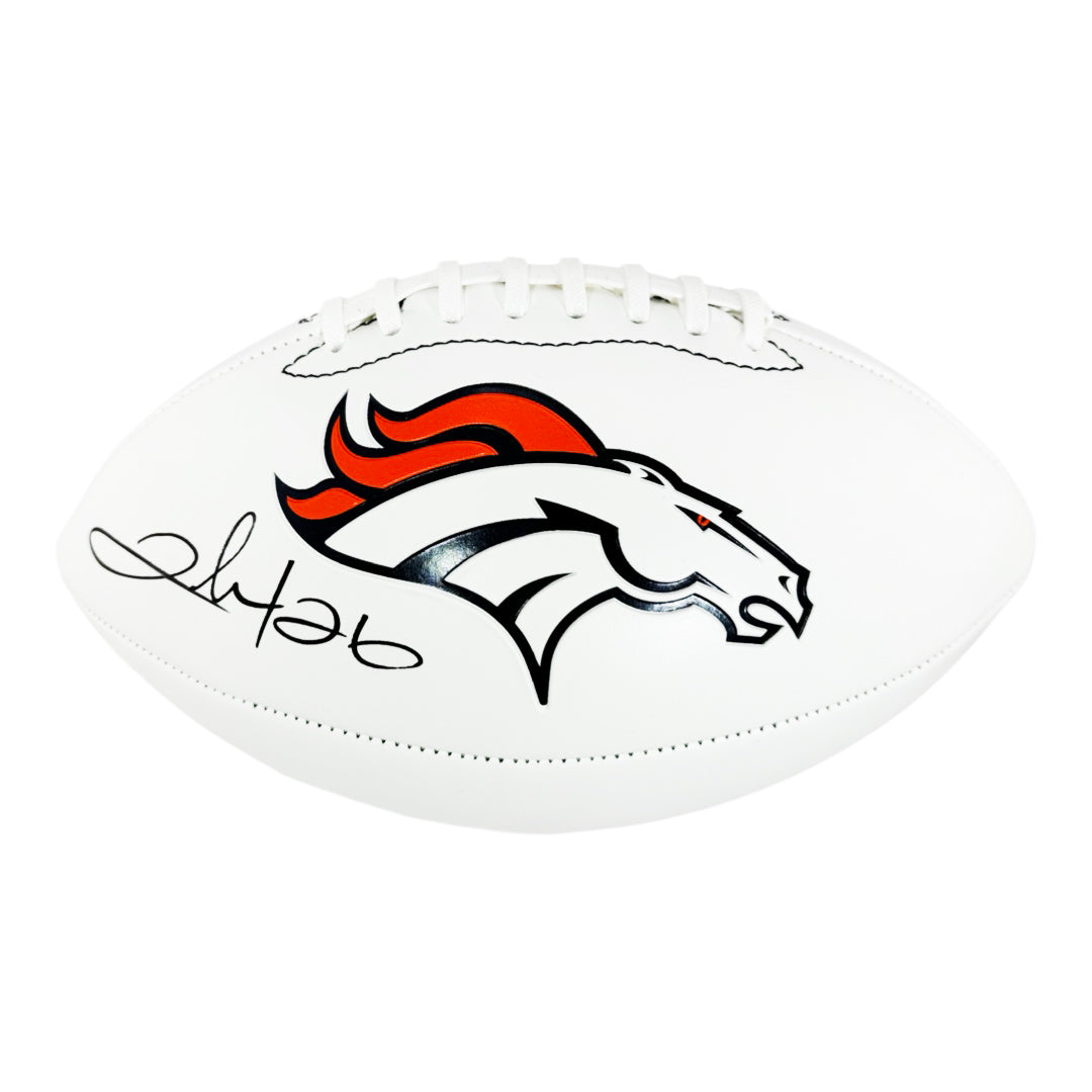 Clinton Portis Signed Denver Broncos Official NFL Team Logo Football ...