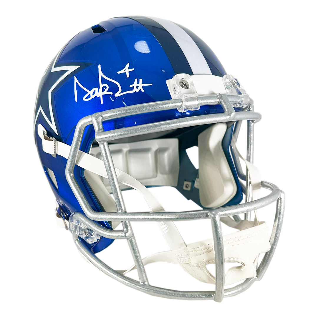 Dak Prescott Signed Dallas Cowboys Flash Full-Size Replica Football He ...