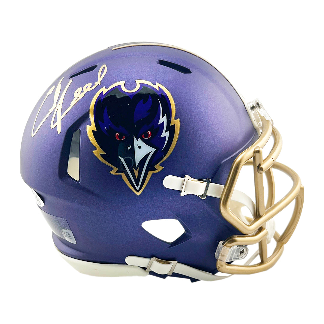 Ed Reed Signed Baltimore Ravens 2024 Speed Mini Football Helmet (JSA) — RSA