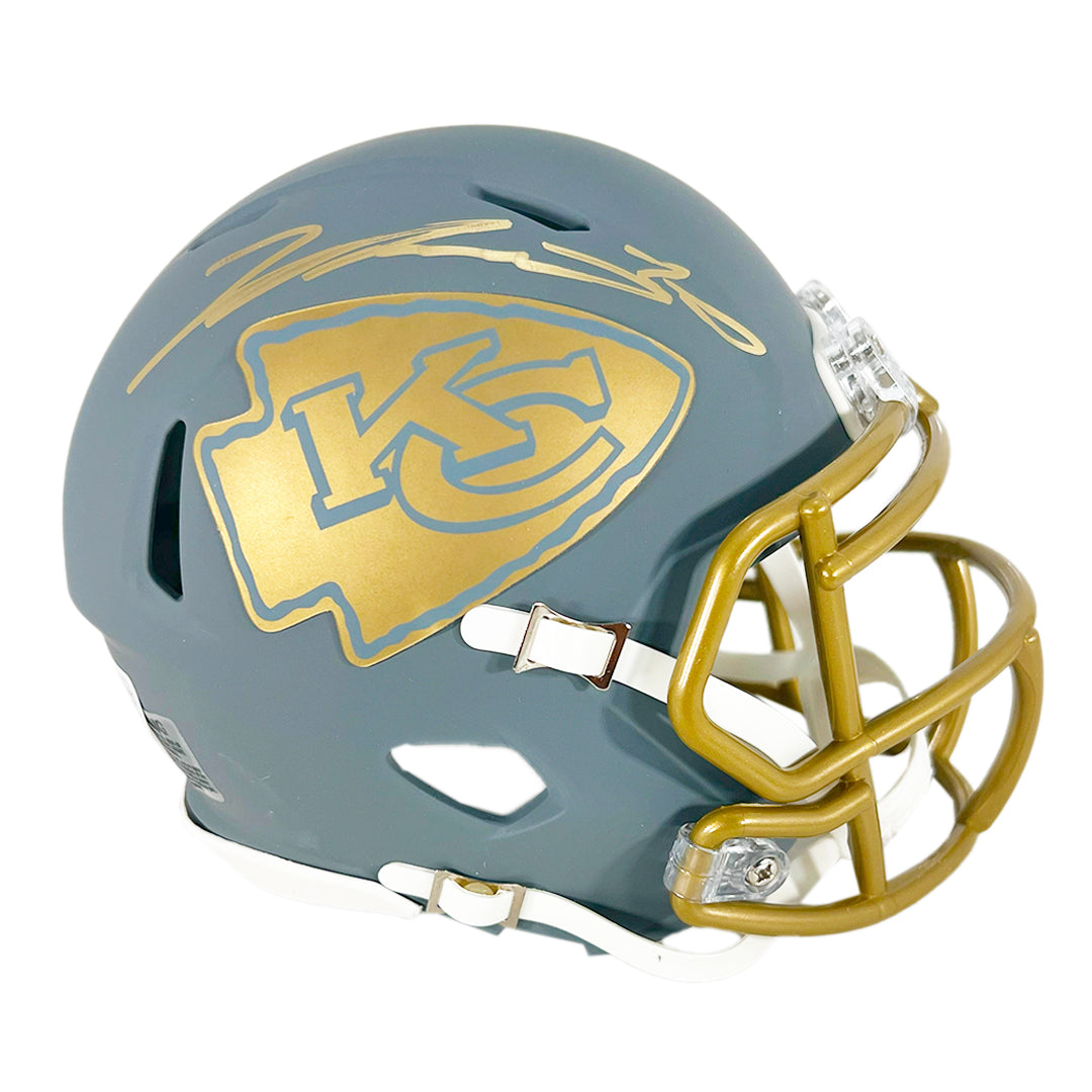 Justin Reid Signed Kansas City Chiefs Slate Alternate Speed Mini Footb ...