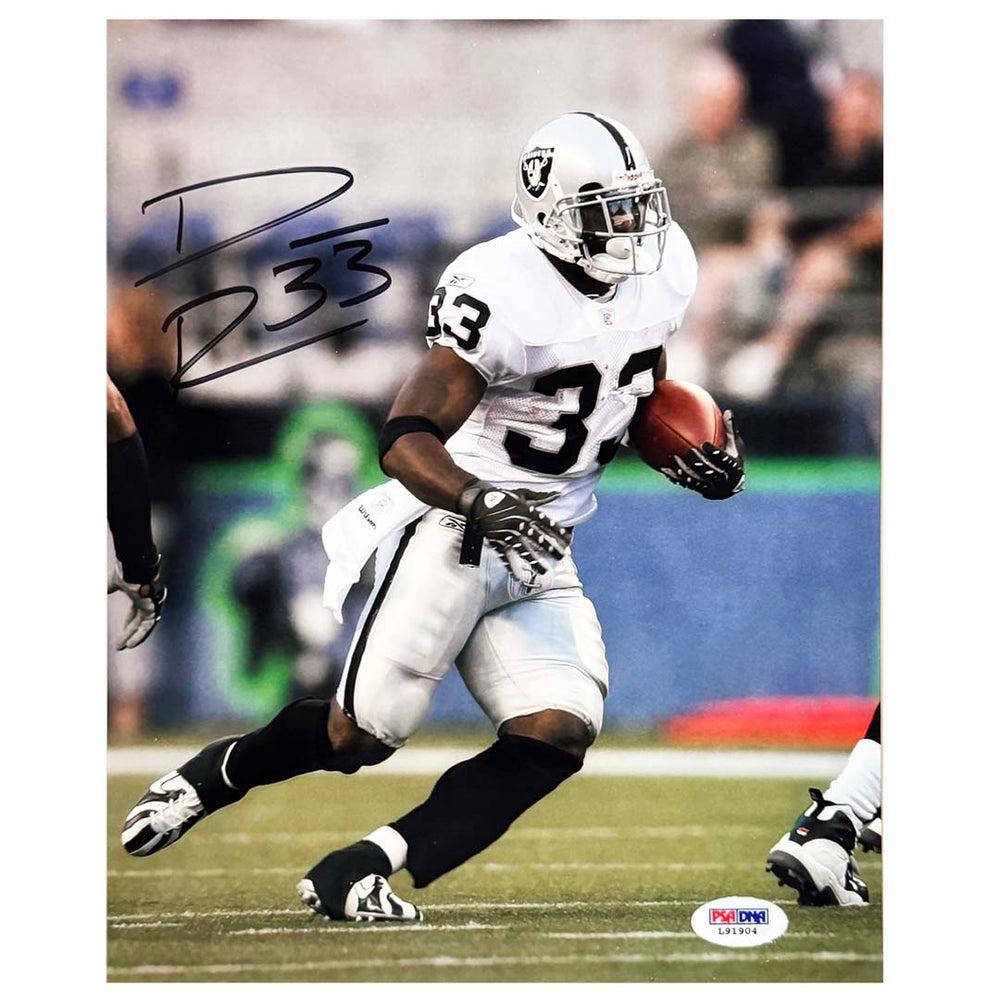 Dominic Rhodes Signed Oakland Pose 1 Football 8x10 Photo (PSA) — RSA