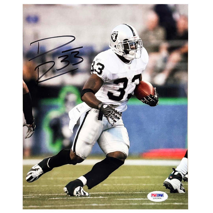 Dominic Rhodes Signed Oakland Pose 1 Football 8x10 Photo (PSA) — RSA