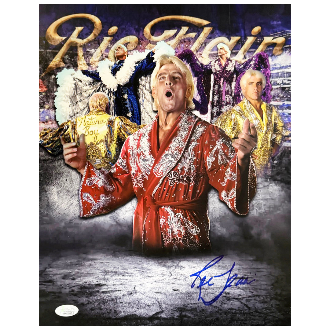 Ric Flair Signed Nature Boy Collage Wrestling 11x14 Photo Pose 1 (JSA ...