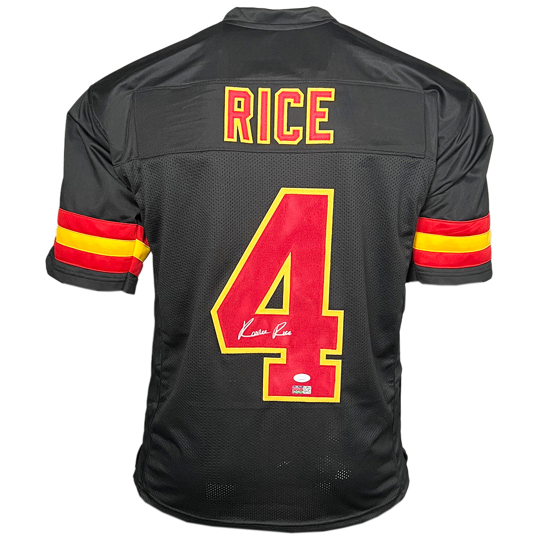 Rashee Rice Signed Kansas City Black Football Jersey (JSA) — RSA