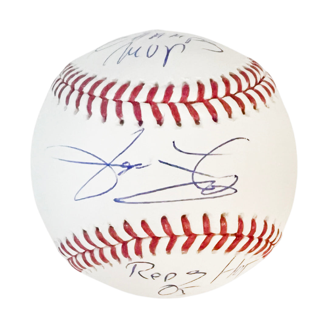 Jose Rijo Signed Reds HOF 90 WS Champs MVP Inscription Rawlings Offici ...