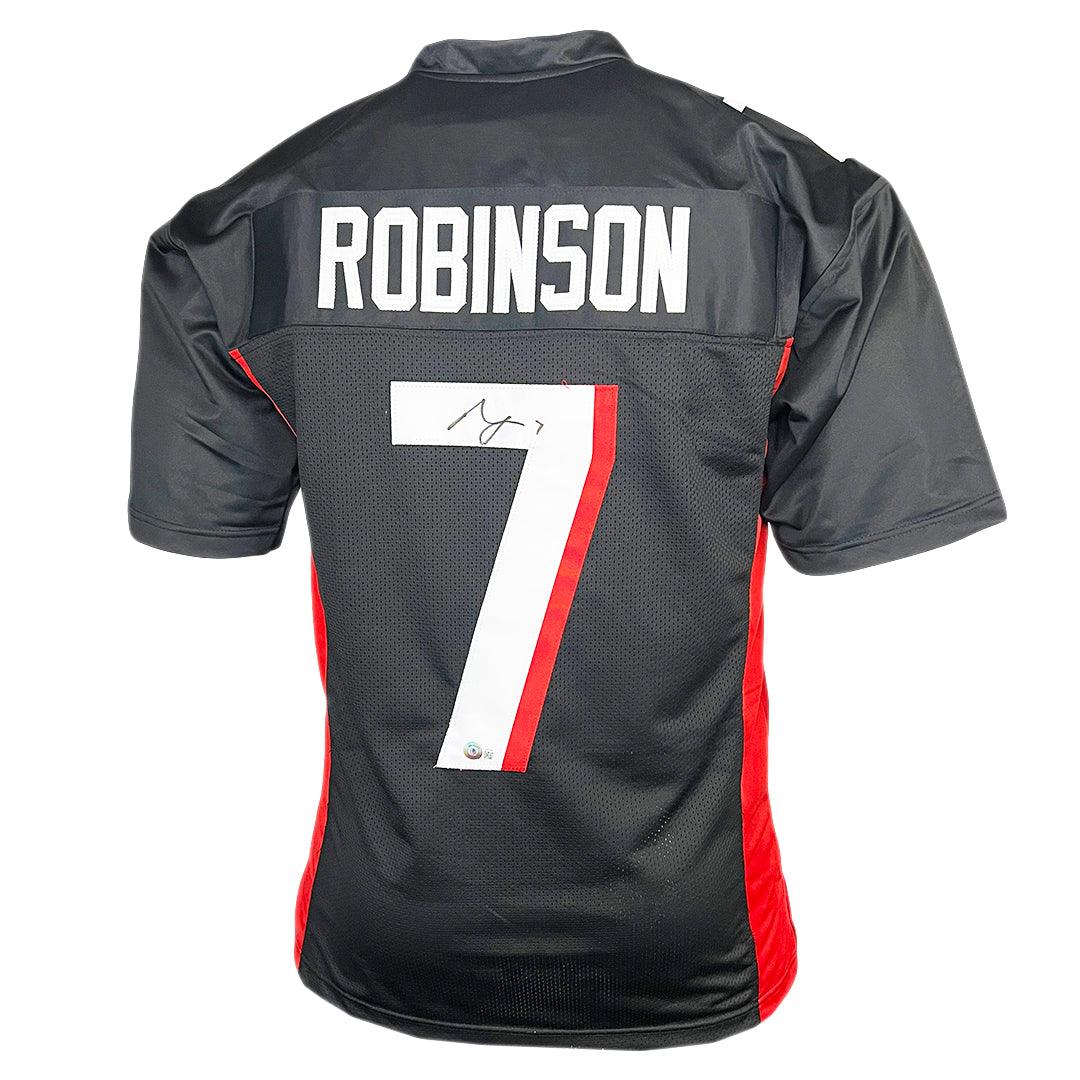 Bijan Robinson Signed Atlanta Black Football Jersey (Beckett) — RSA