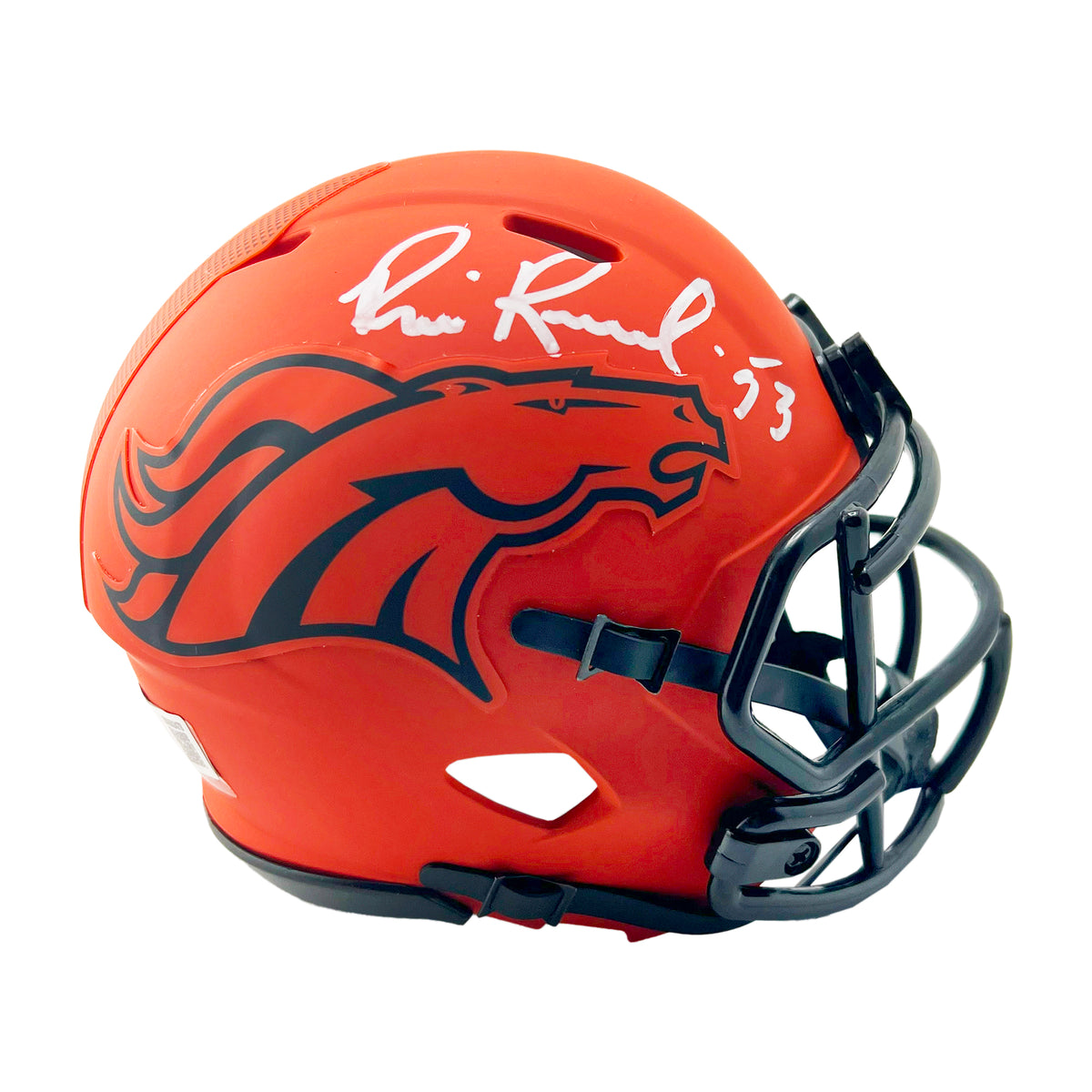 Bill Romanowski Signed Denver Broncos Rave Mini Football Helmet (Becke ...