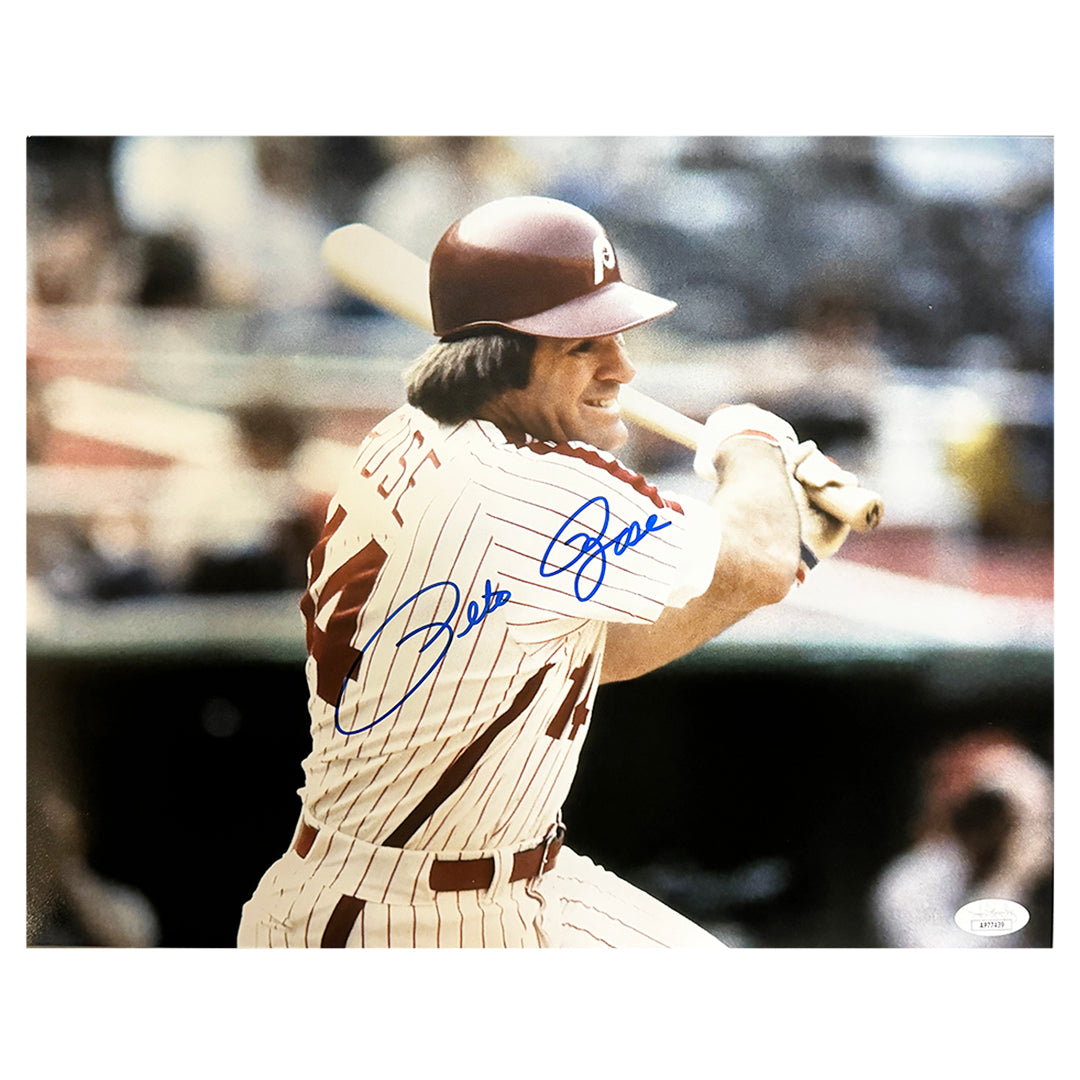 Pete Rose Signed Philadelphia Pose 4 Baseball 11x14 Photo (JSA) — RSA