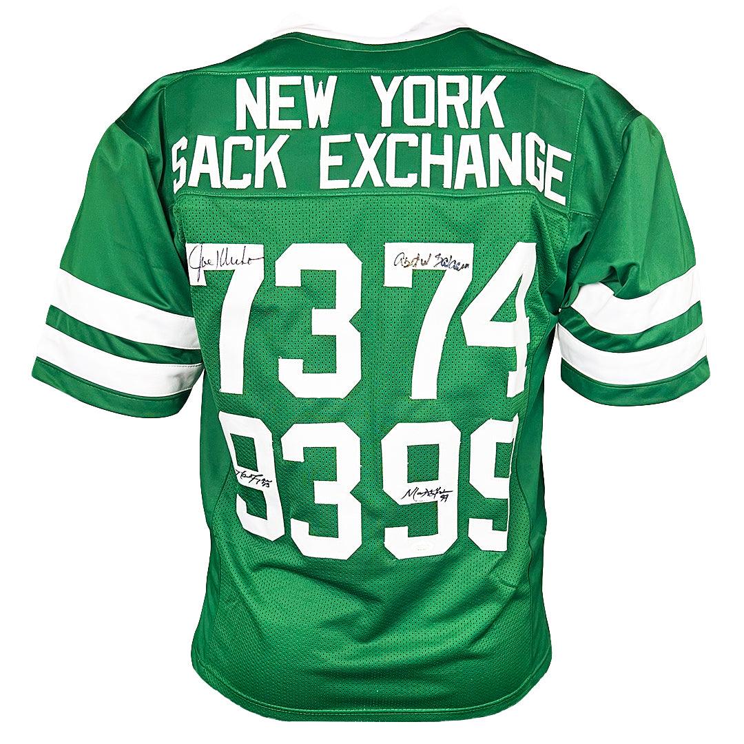 Sack Exchange Signed New York Green Football Jersey (JSA) — RSA
