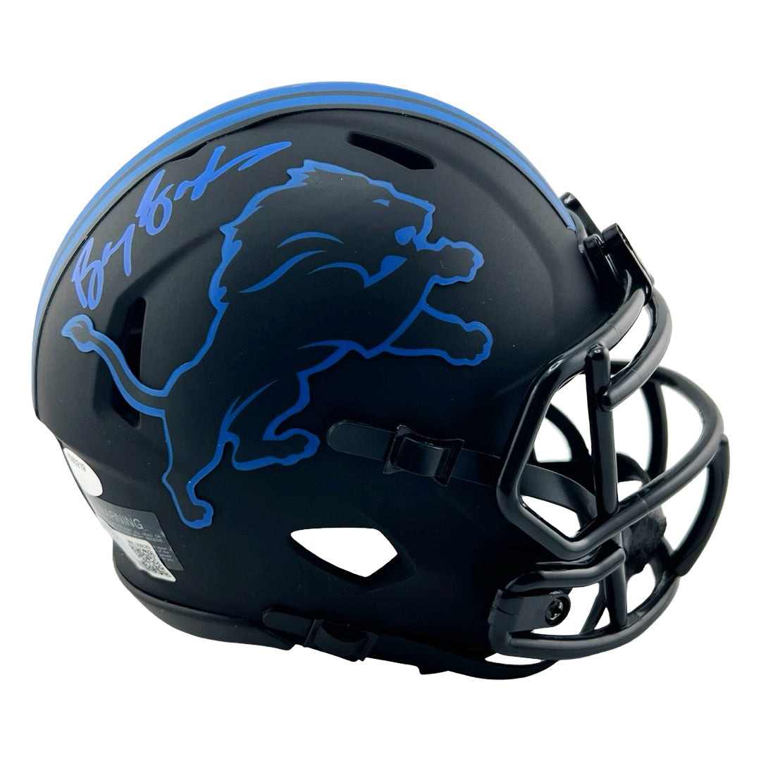 Barry Sanders Signed Detroit Lions Eclipse Mini Football Helmet (Becke ...