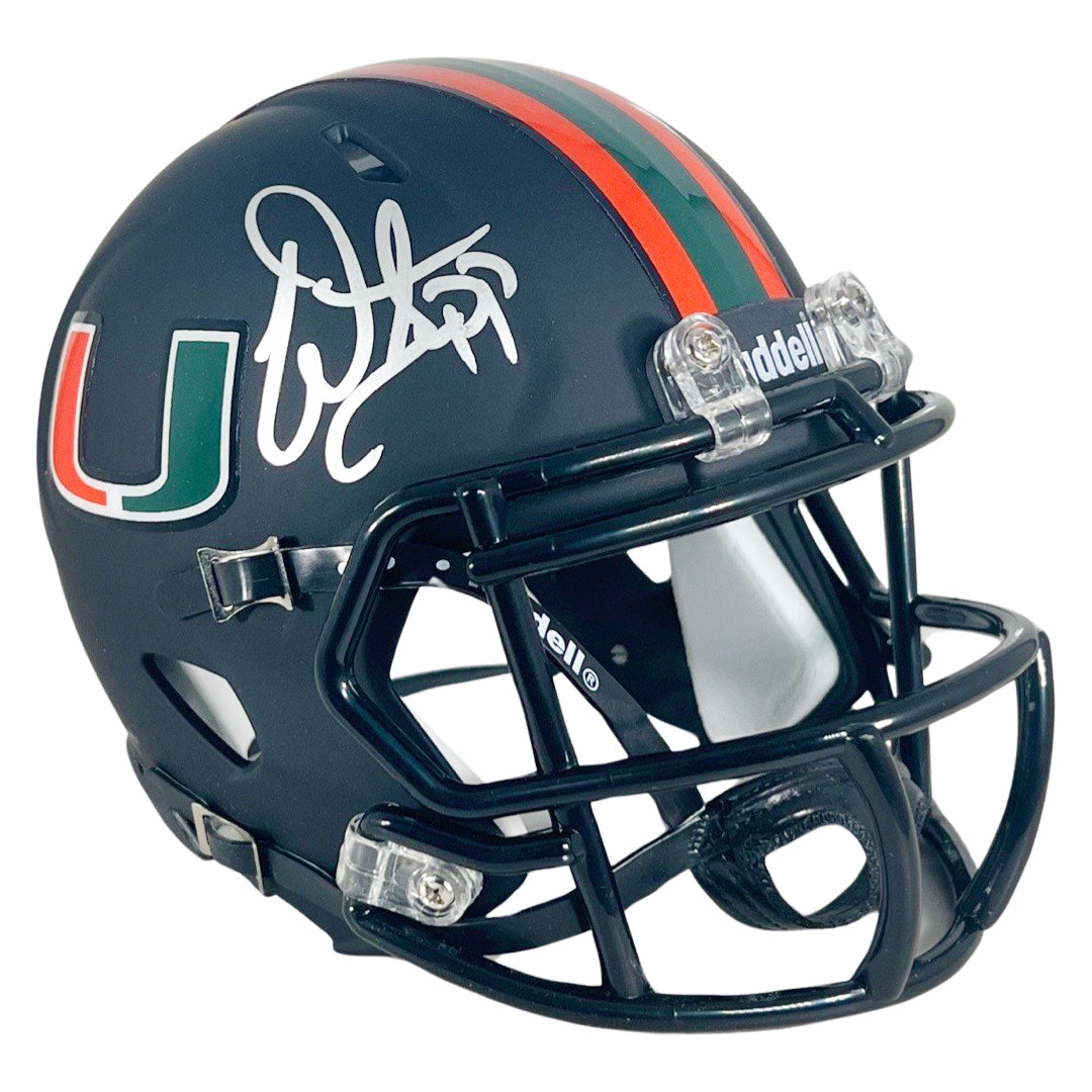 Warren Sapp Signed Miami Hurricanes Speed Mini Football Helmet (Becket ...