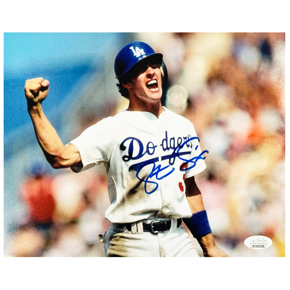 Steve Sax Signed Los Angeles Pose 1 Baseball 8x10 Photo (JSA) — RSA