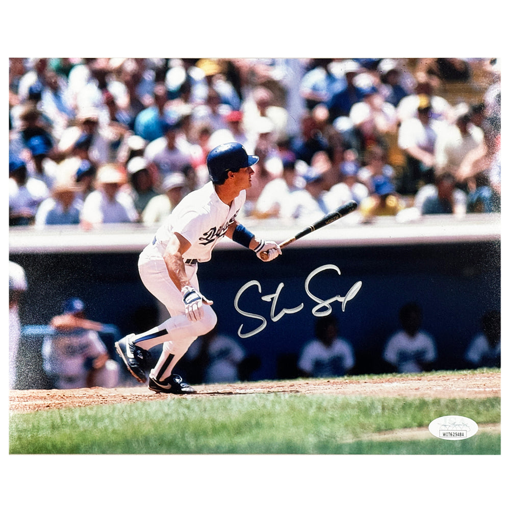 Steve Sax Signed Los Angeles Pose 2 Baseball 8x10 Photo (JSA) — RSA