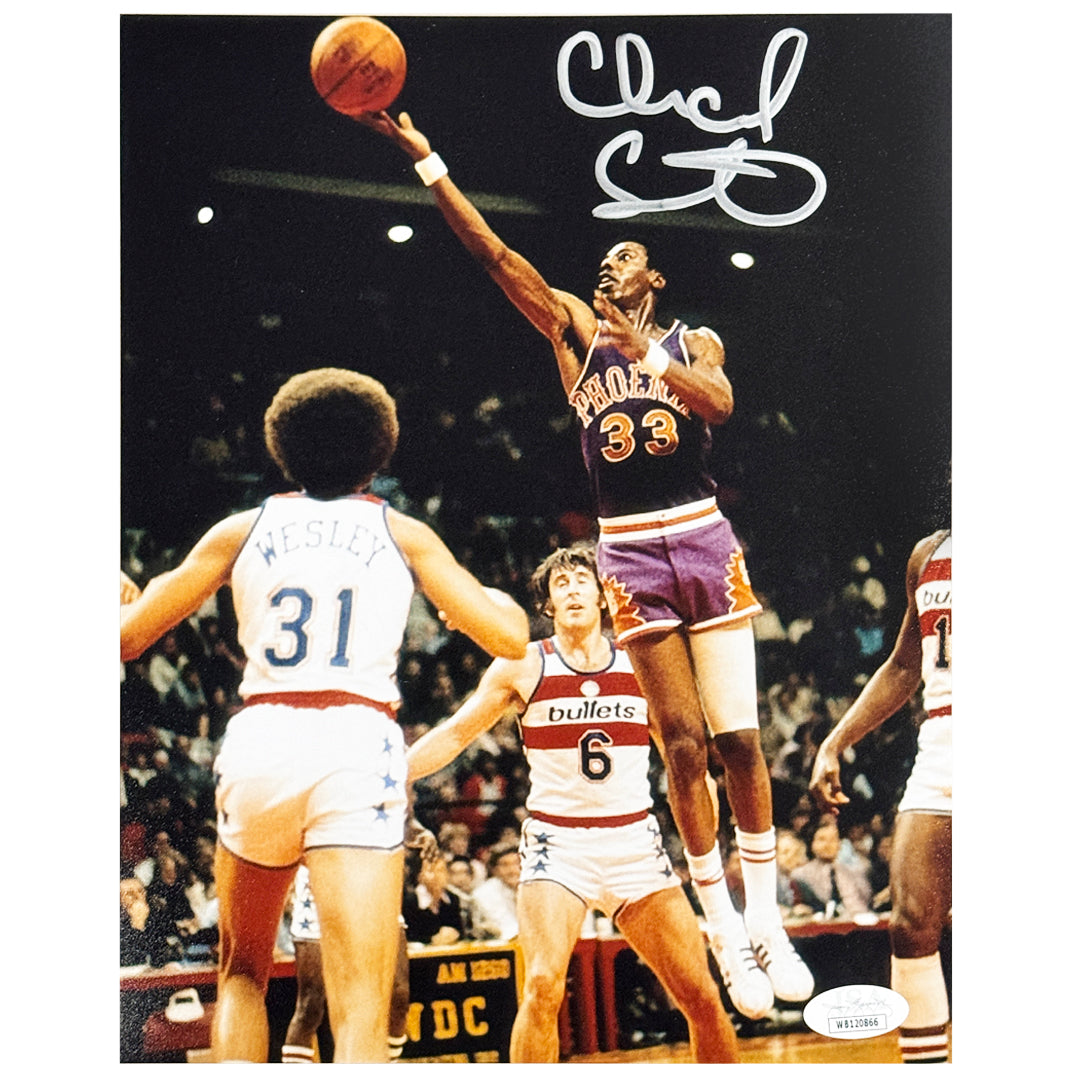 Charlie Scott Signed Phoenix Pose 2 Basketball 8x10 Photo (JSA) — RSA