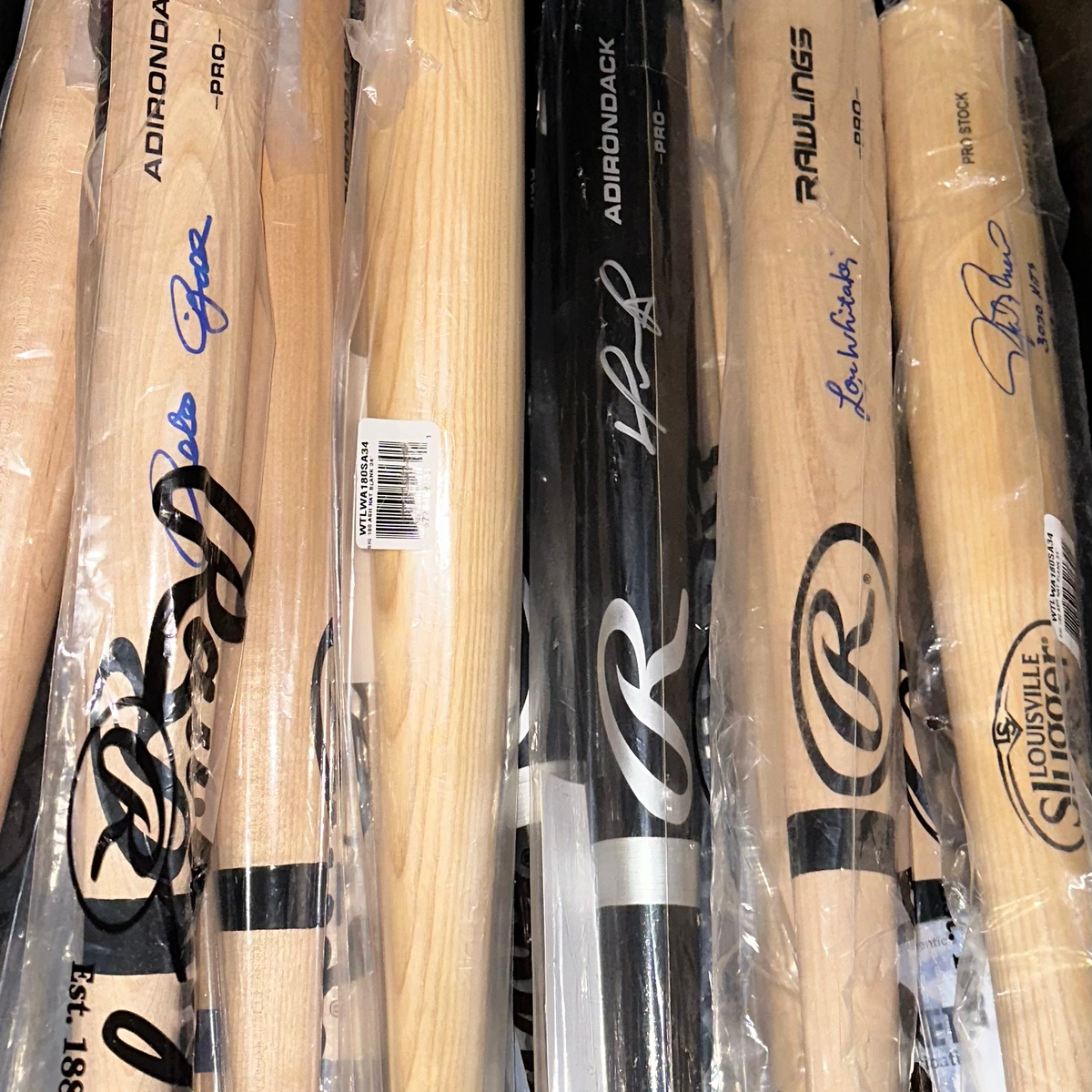 Autographed MLB Baseball Bat Gold Mystery Box — RSA