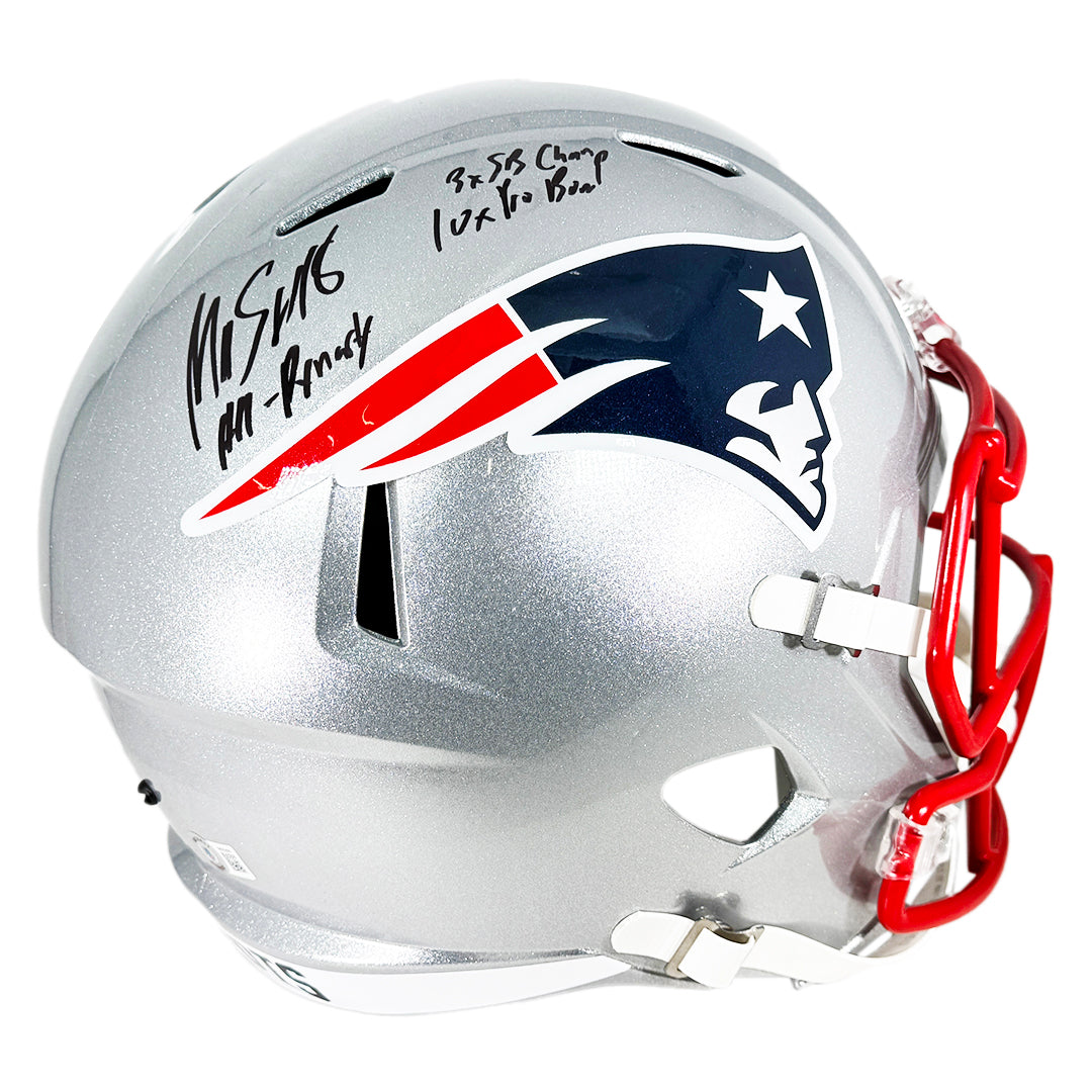 Matthew Slater Signed All-Dynasty - 3x SB Champs - 10x Pro Bowl Inscri ...