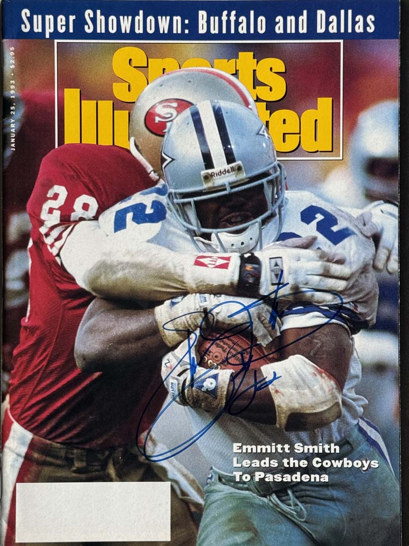 Emmitt Smith Signed Sports Illustrated 1/25/1993 Issue (JSA) — RSA