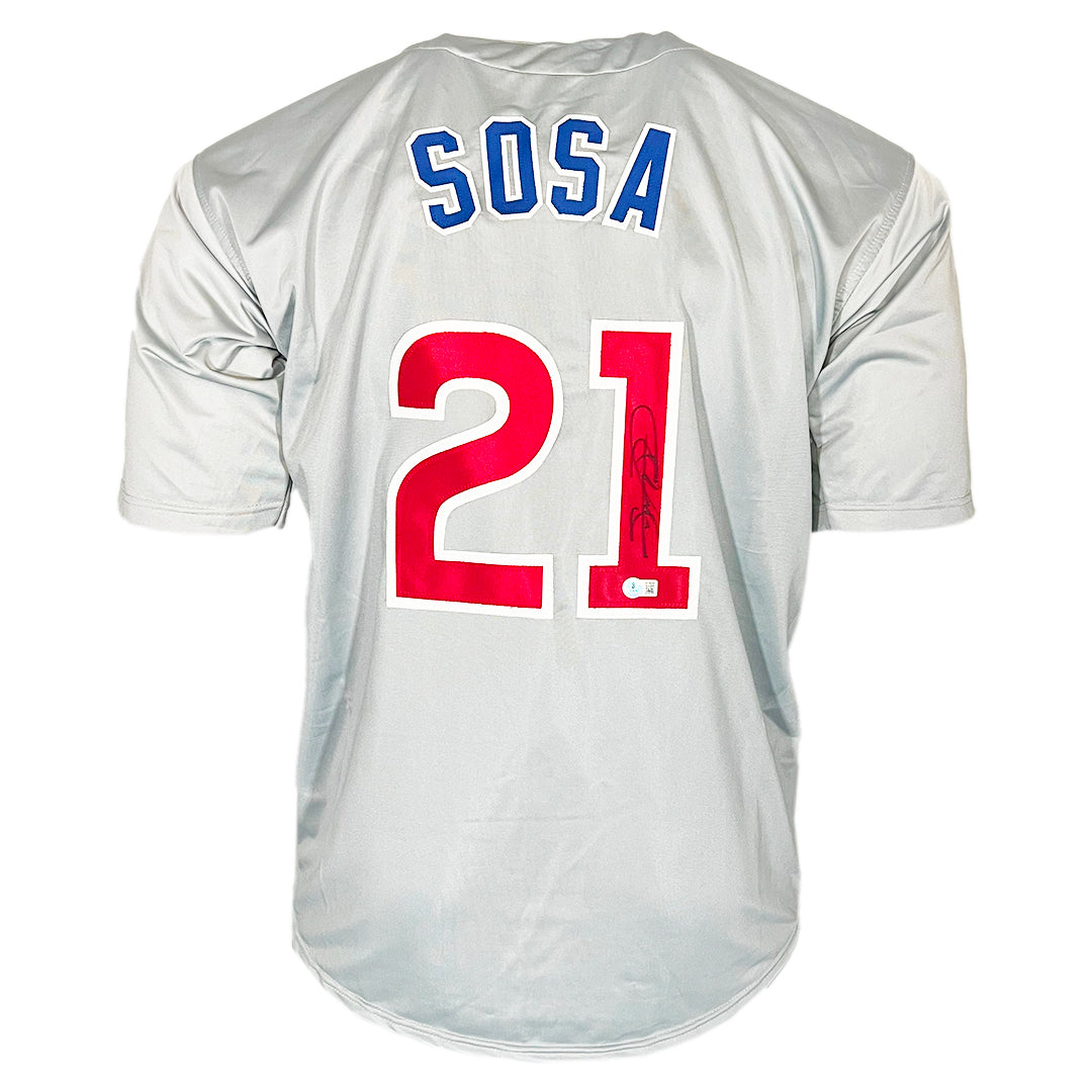 Sammy Sosa Signed Chicago Grey Baseball Jersey (Beckett) — RSA