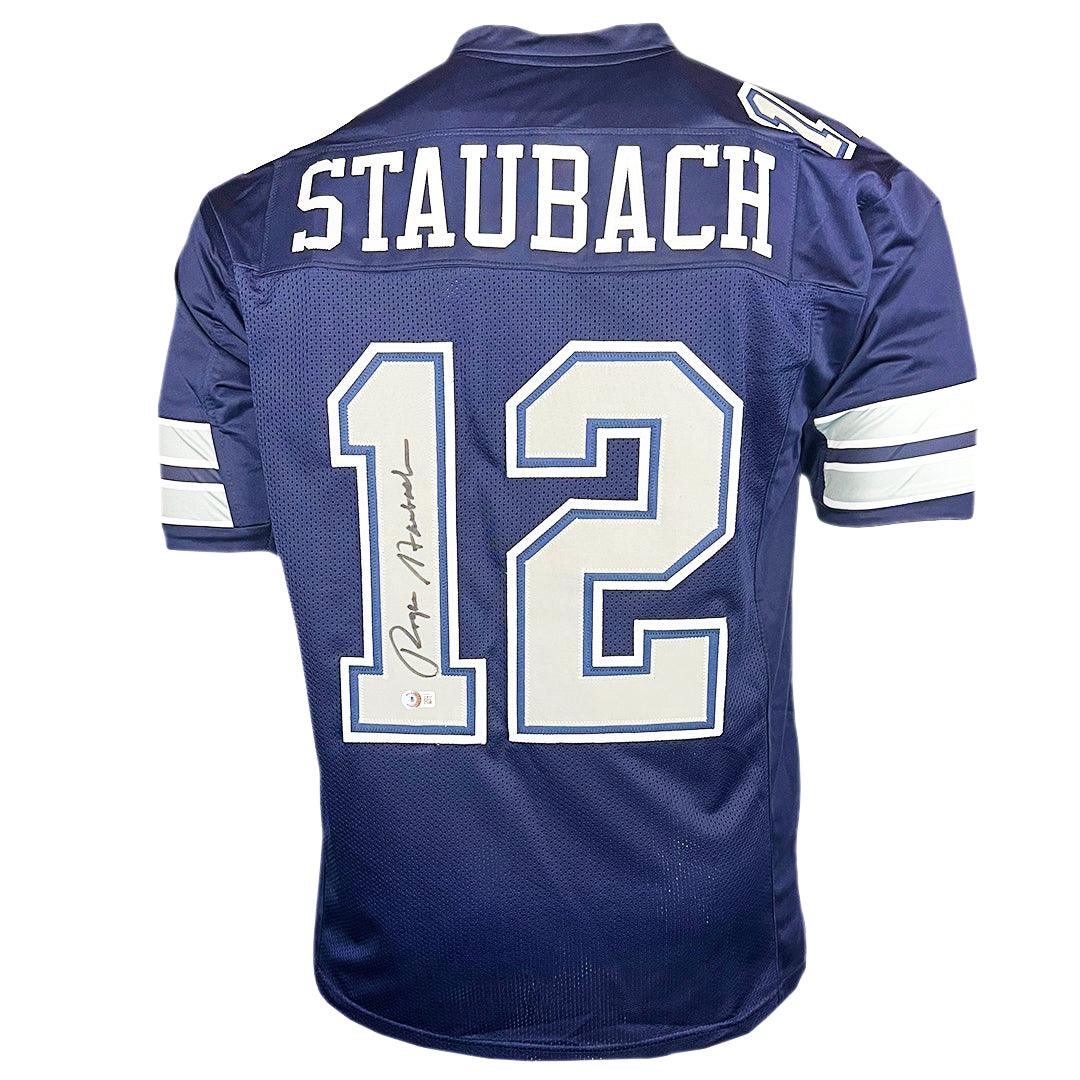 Roger Staubach Signed Dallas Navy Football Jersey (Beckett) — RSA