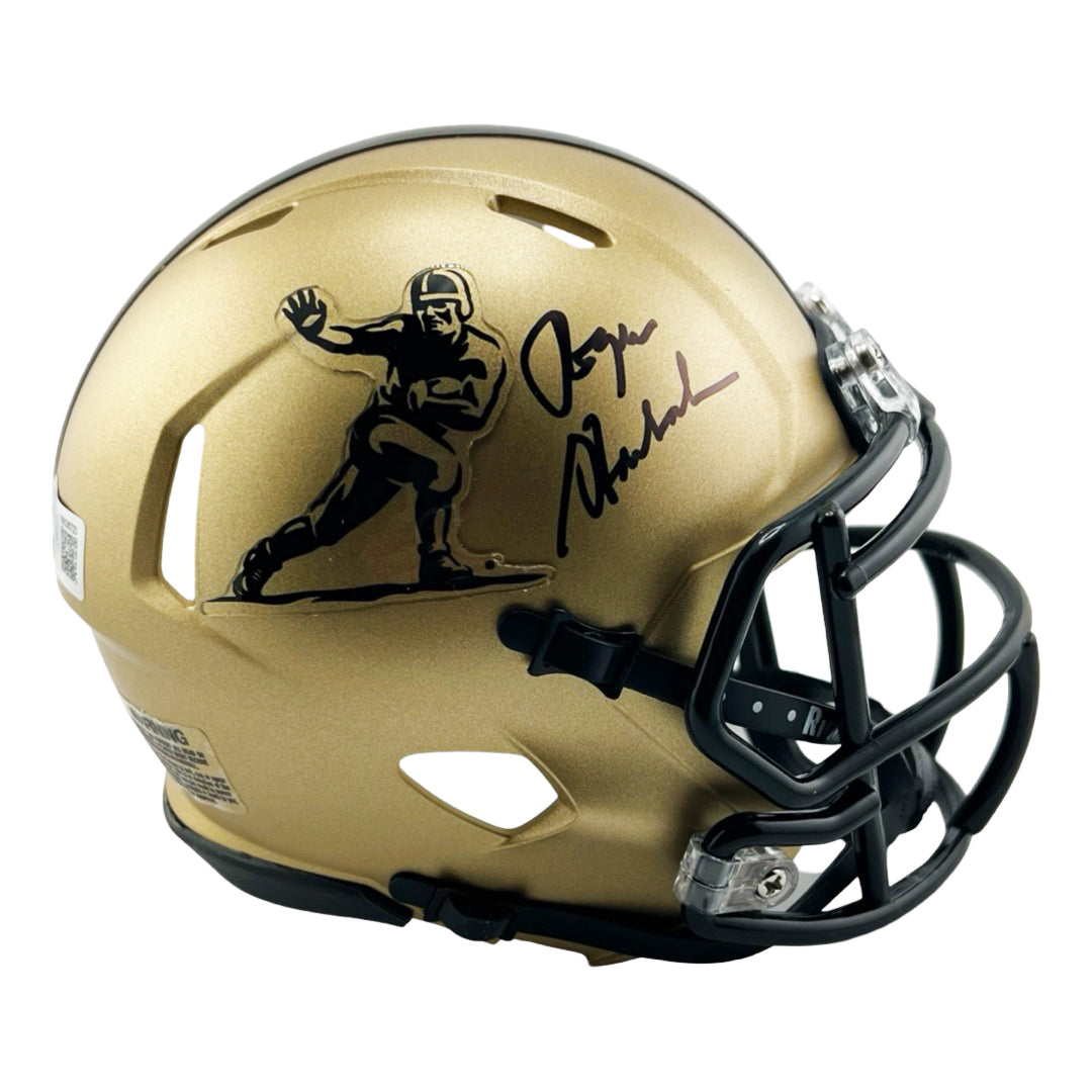 Roger Staubach Signed Heisman Logo Speed Mini Football Helmet (Beckett ...