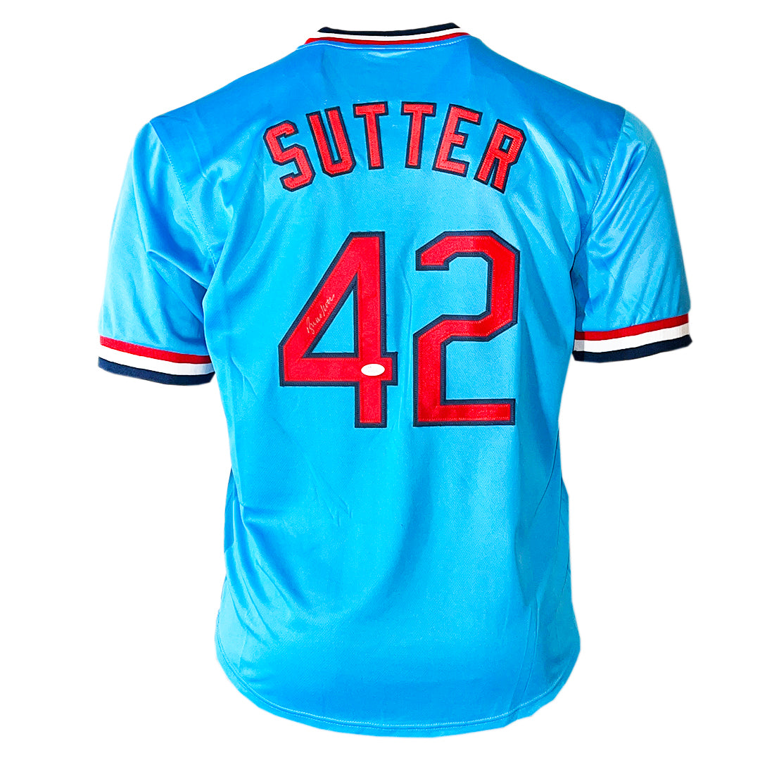 Bruce Sutter Signed St. Louis Light Blue Baseball Jersey (JSA) — RSA