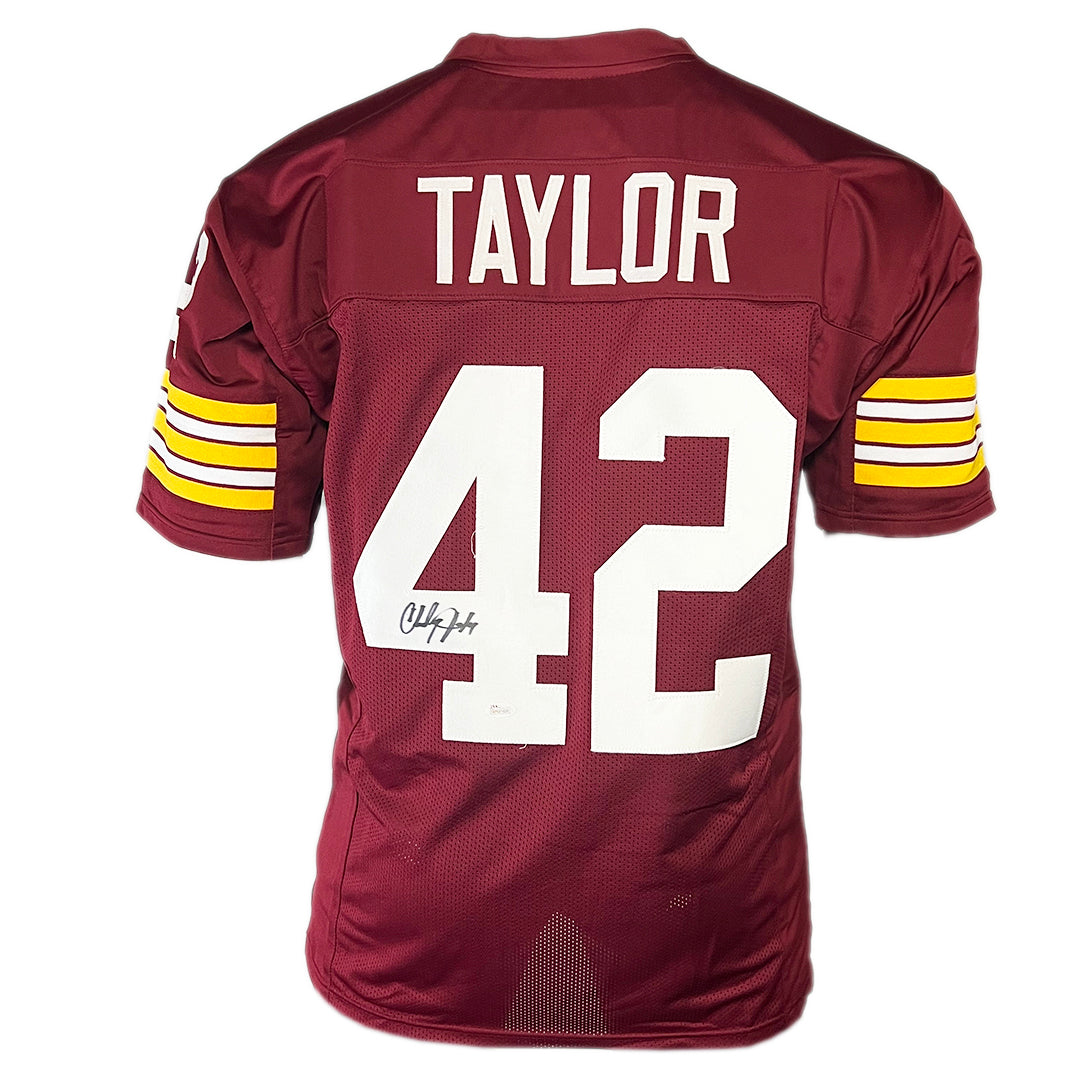 Charley Taylor Signed Washington Red Football Jersey (JSA) — RSA