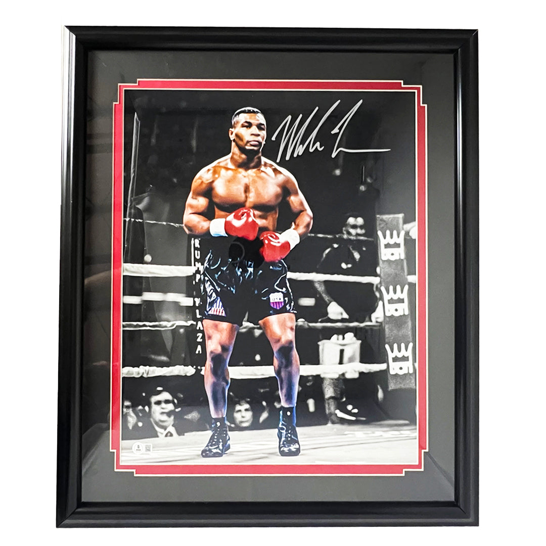 Mike Tyson Signed Pose 1 Boxing 16x20 Framed Photo (Beckett) — RSA