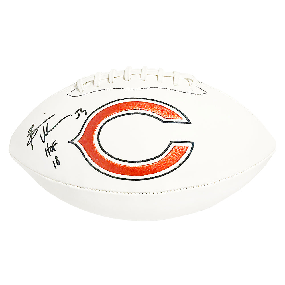 Brian Urlacher Signed HOF 18 Inscription Chicago Bears Official NFL Te ...