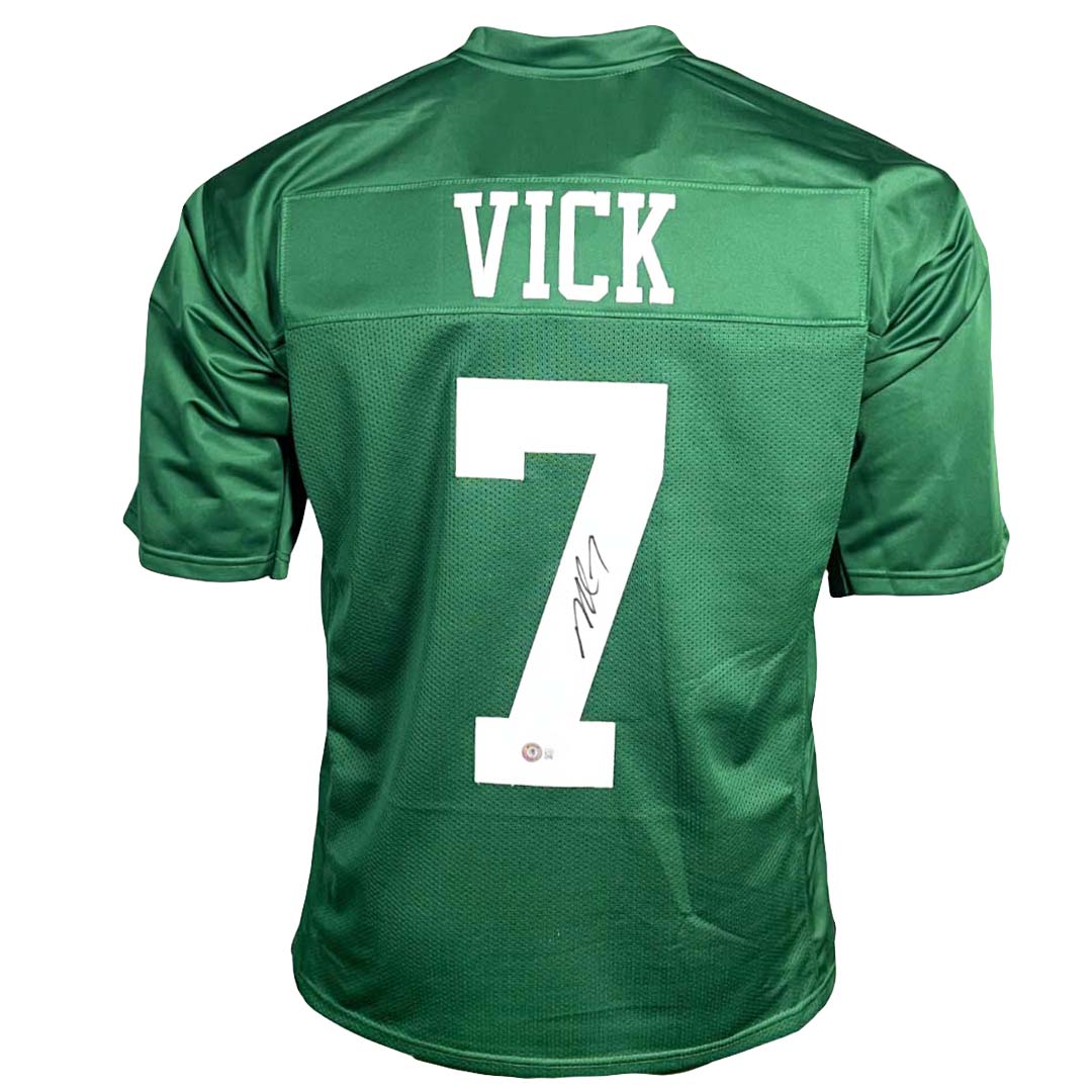 Michael Vick Signed Philadelphia Green Throwback Football Jersey (Beck ...