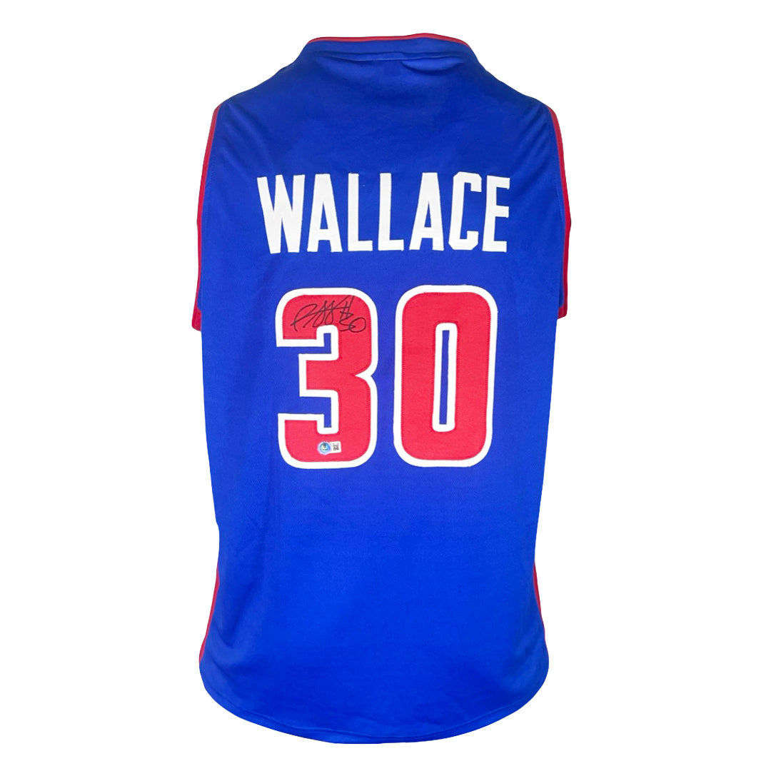 Rasheed Wallace Signed Detroit Blue Basketball Jersey (Beckett) — RSA