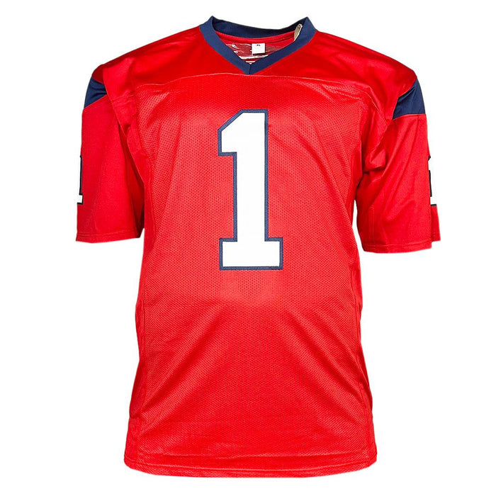 Jimmie Ward Signed Houston Red Football Jersey (Beckett) — RSA