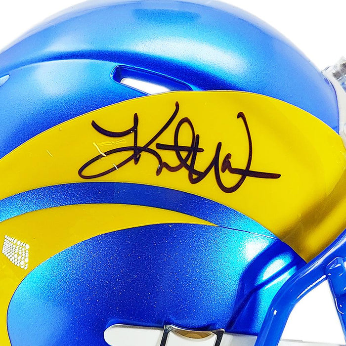 Kurt Warner Signed St. Louis Rams Throwback 2020 Speed Mini Football H ...