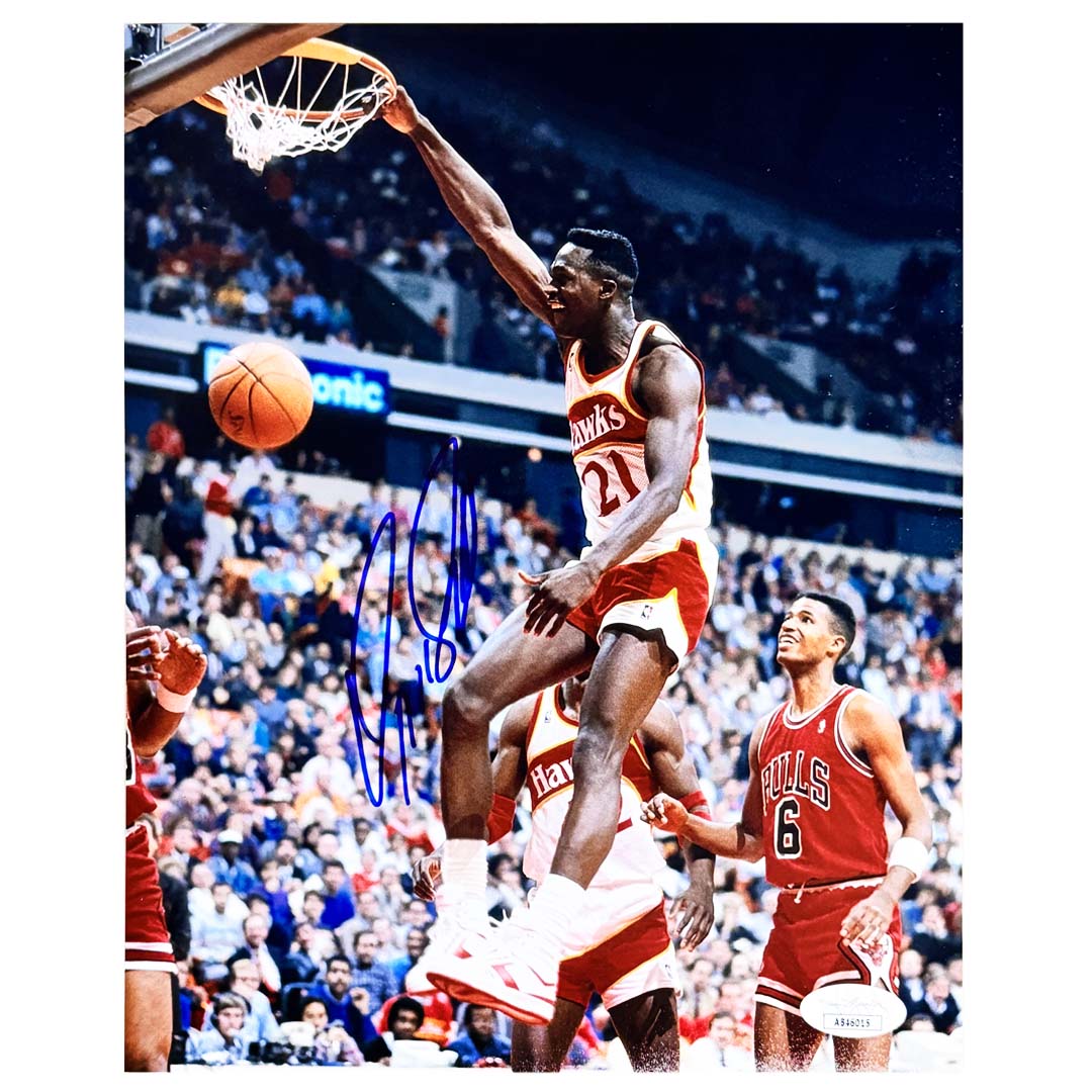 Dominique Wilkins Signed Atlanta Pose 3 Basketball 8x10 Photo (JSA) — RSA