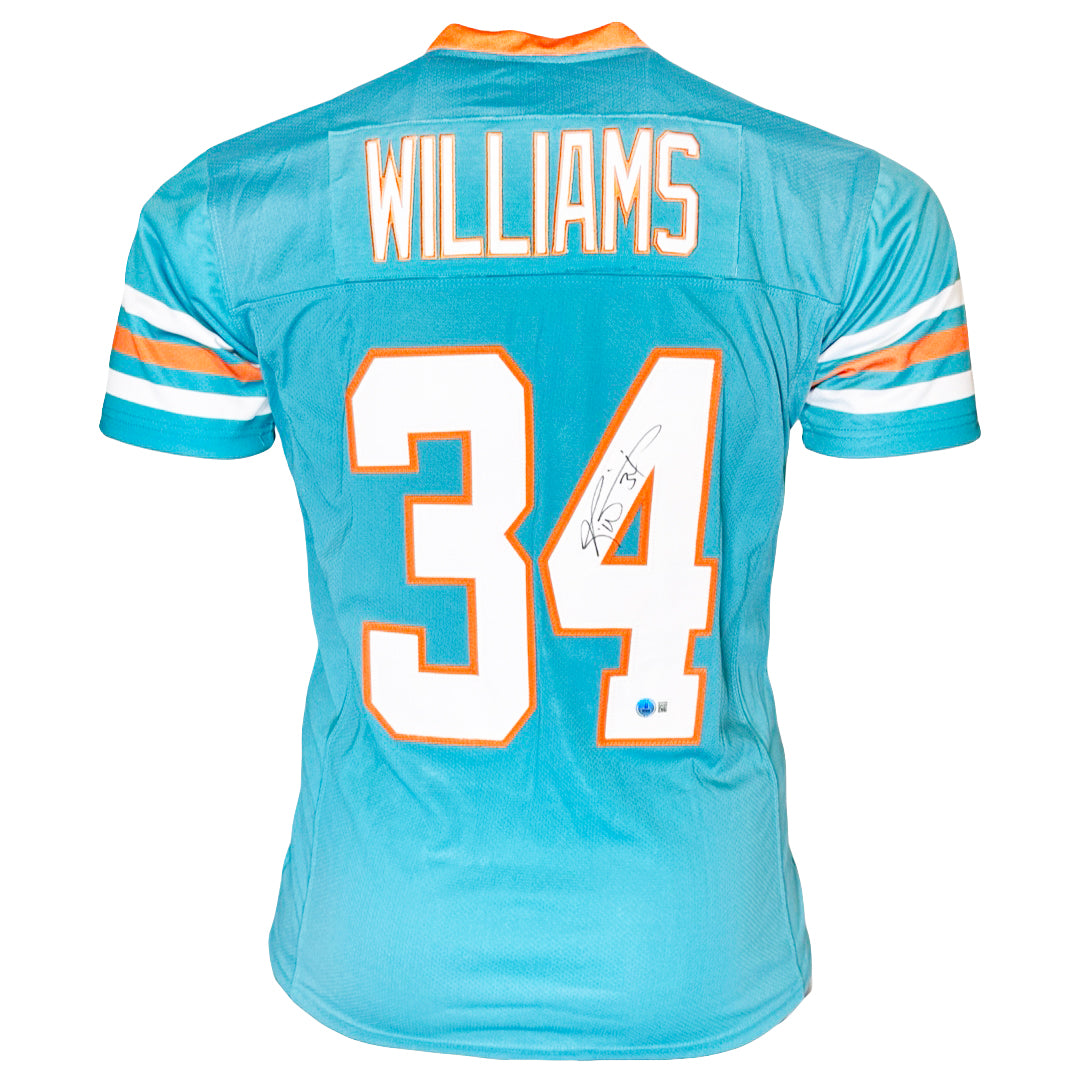 Ricky Williams Signed Miami Teal Football Jersey (Beckett) — RSA