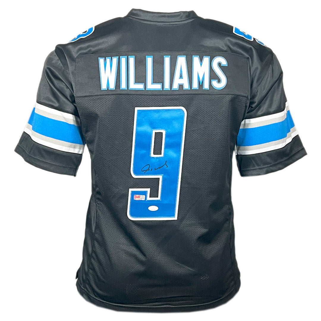 Jameson Williams Signed Detroit Black Football Jersey (JSA) — RSA