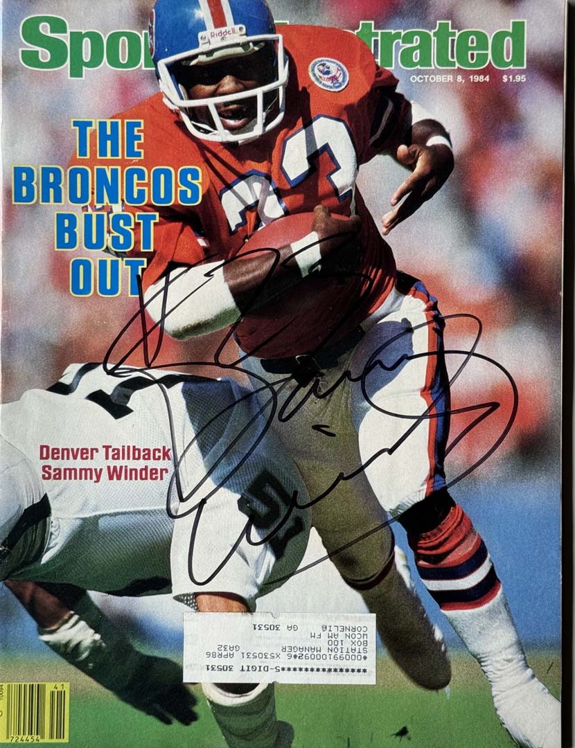 Sammy Winder Signed Sports Illustrated 10/8/1984 Issue (JSA) — RSA