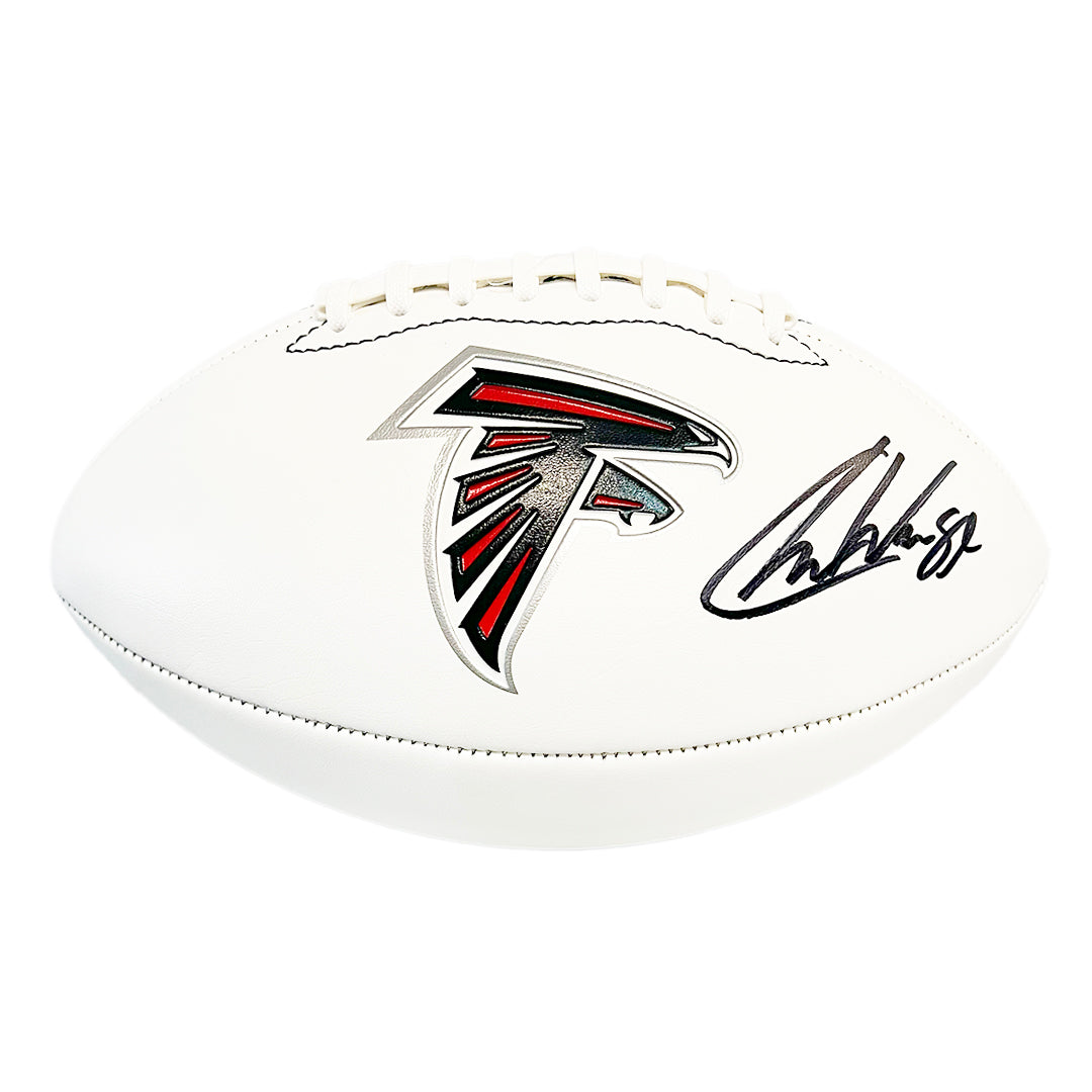 Charlie Woerner Signed Atlanta Falcons Official NFL Team Logo White Fo ...