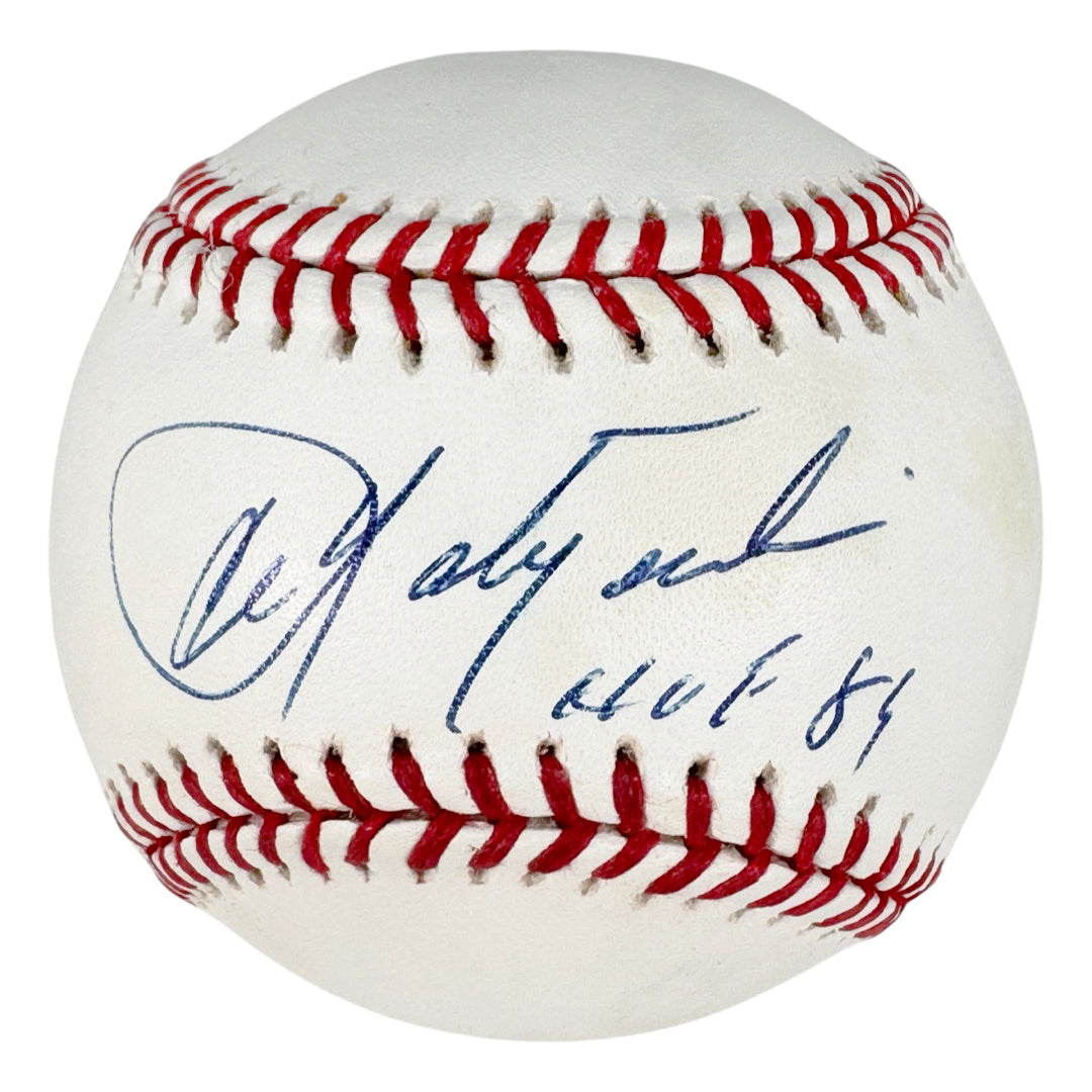 Carl Yastrzemski Signed HOF 89 Inscribed Rawlings Official Major Leagu — RSA