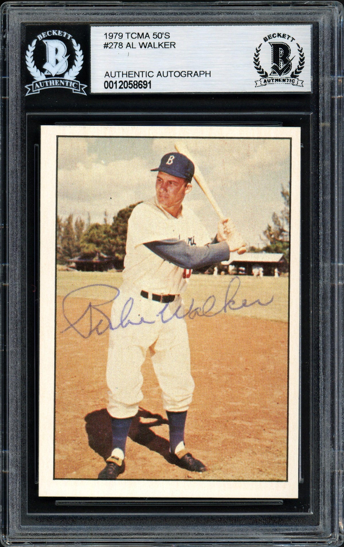 Al "Rube" Walker Autographed 1979 TCMA Card #278 Brooklyn Dodgers Beck ...
