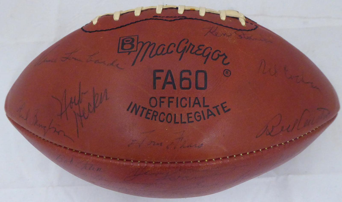 1963 Green Bay Packers Autographed Football With 48 Signatures Includi ...