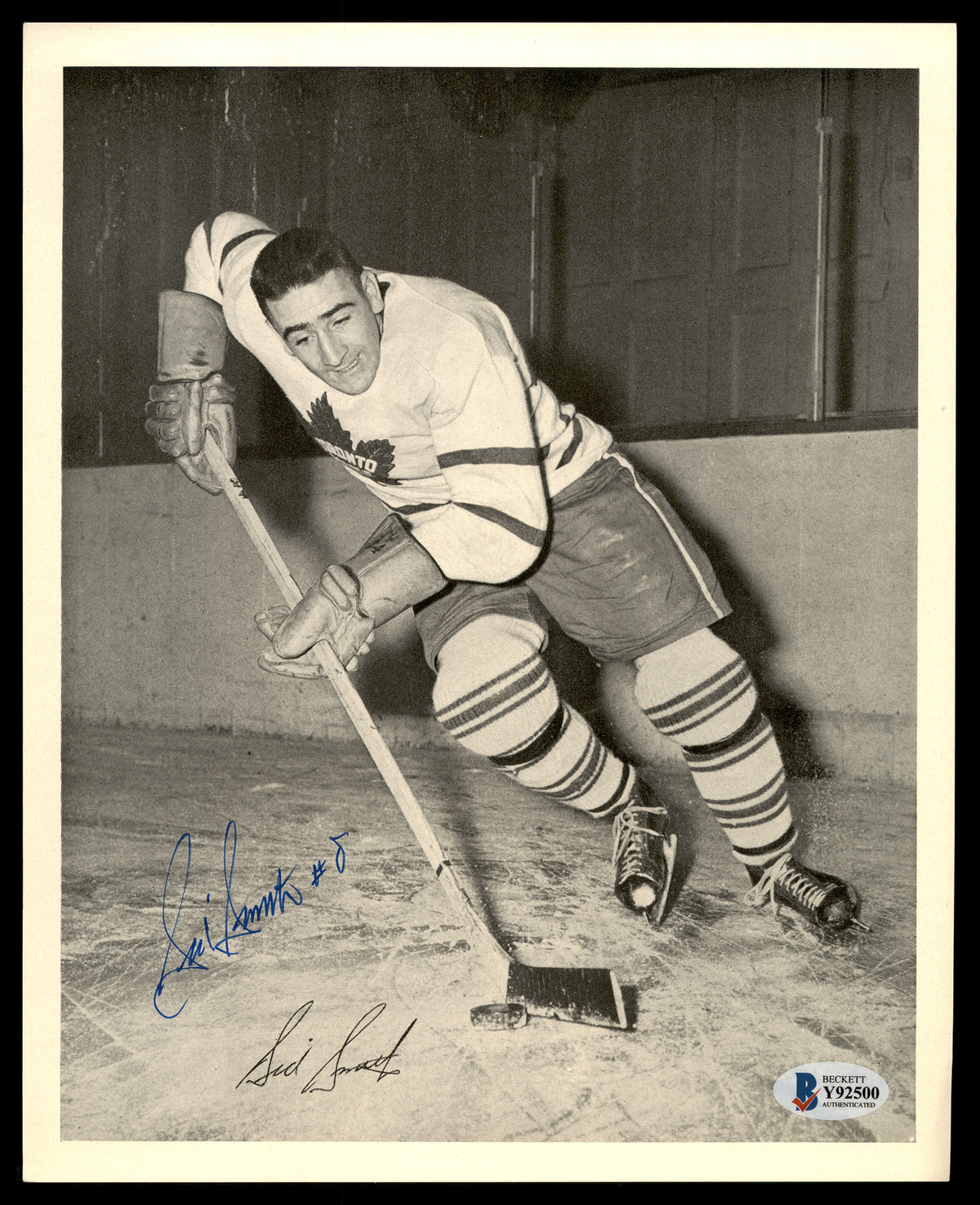 Sid Smith Autographed 1945-54 Quaker Oats 8x10 Photo Toronto Maple Lea ...