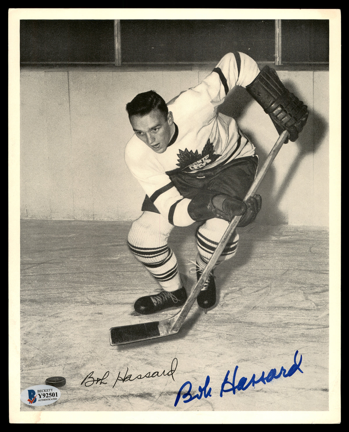 Bob Hassard Autographed 1945-54 Quaker Oats 8x10 Photo Toronto Maple L ...