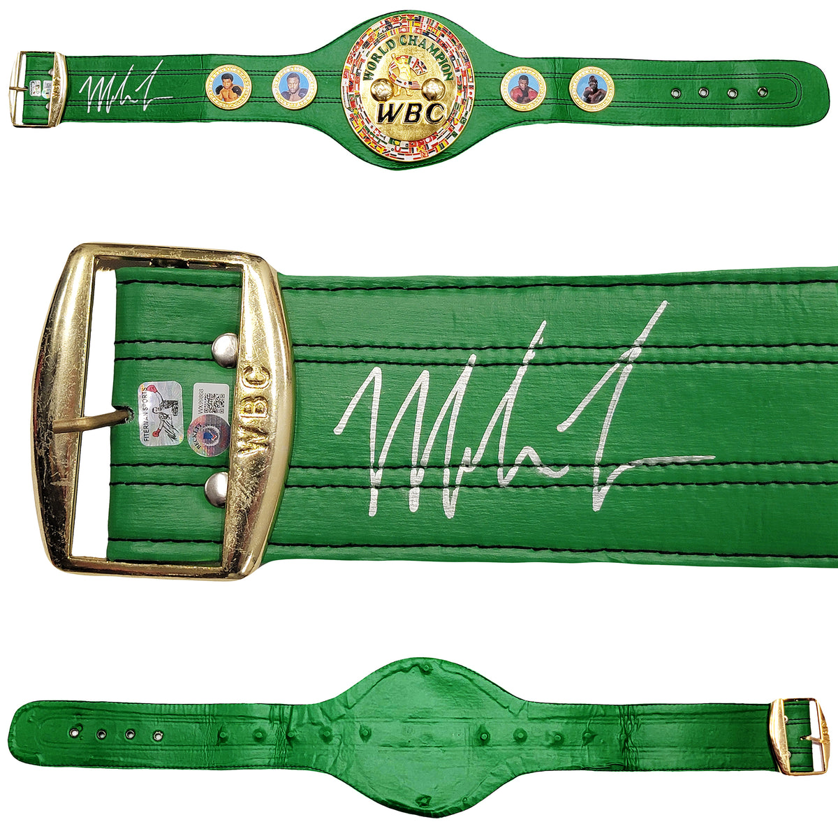 Mike Tyson Autographed Green WBC World Championship Belt Beckett BAS W ...