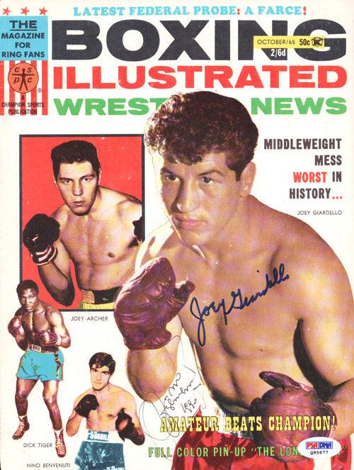 Joey Giardello & Nino Benvenuti Autographed Boxing Illustrated Magazin ...