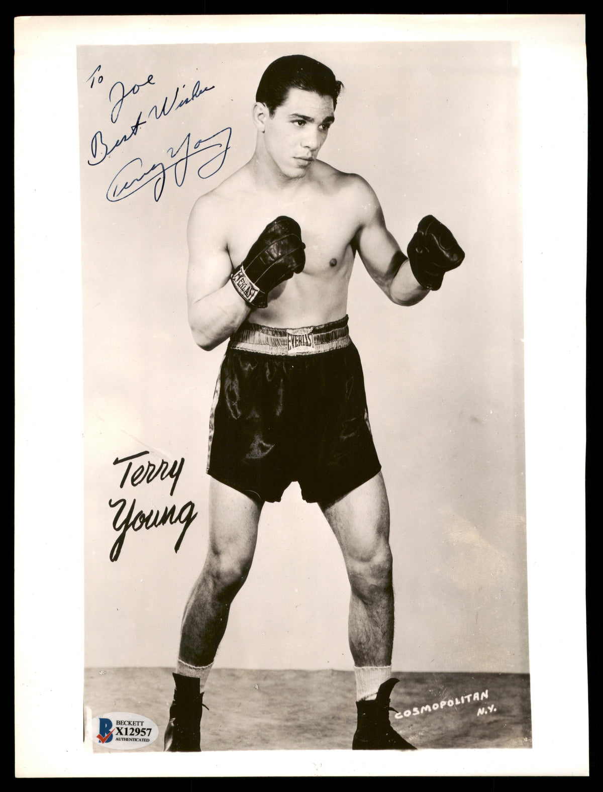 Terry Young Autographed 8x10 Photo "To Joe Best Wishes" Died 1967 Beck ...