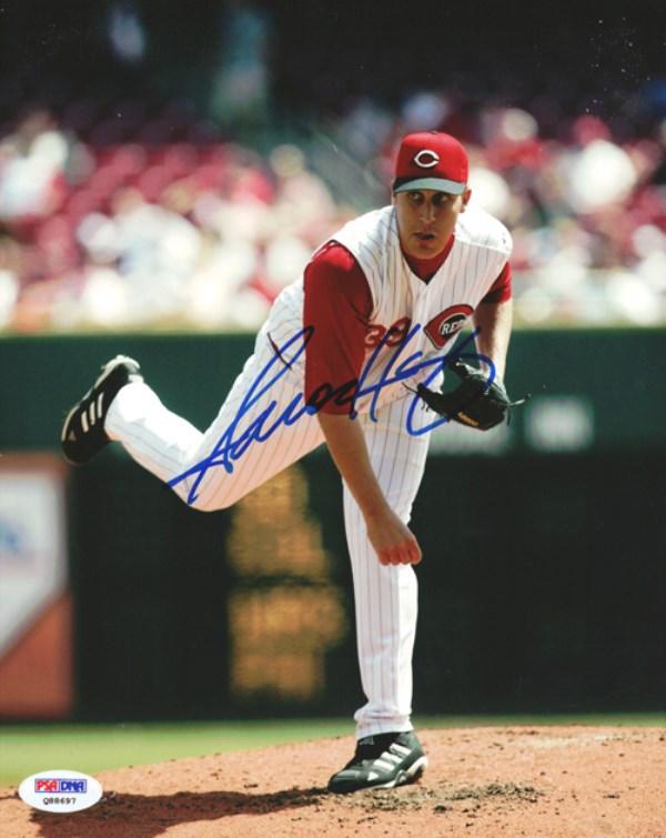Aaron Harang Autographed 8x10 Photo Cincinnati Reds PSA/DNA #Q88697 — RSA