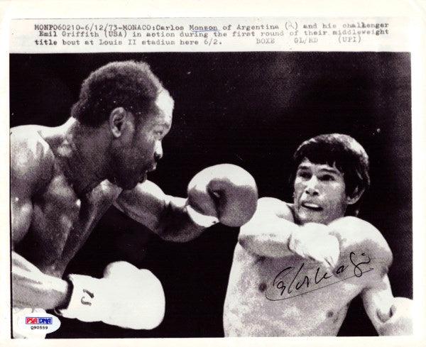 Carlos Monzon Autographed 8x10 Photo PSA/DNA #Q90559 — RSA
