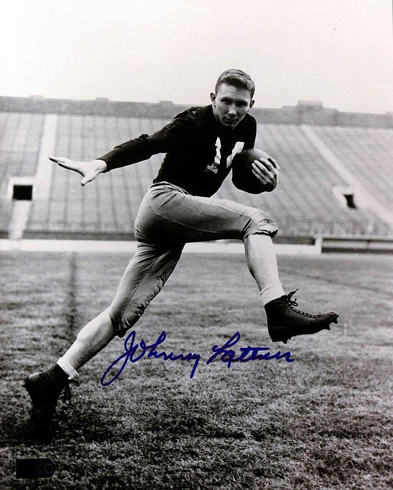 Johnny Lattner Signed 8x10 (AIV) — RSA